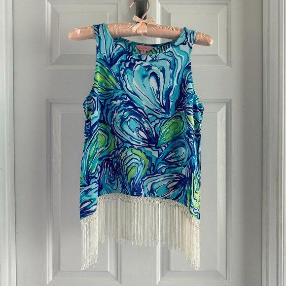 Lilly Pulitzer | Tops | Lilly Pulitzer Sonya Top Sparkling Blue Oh ...
